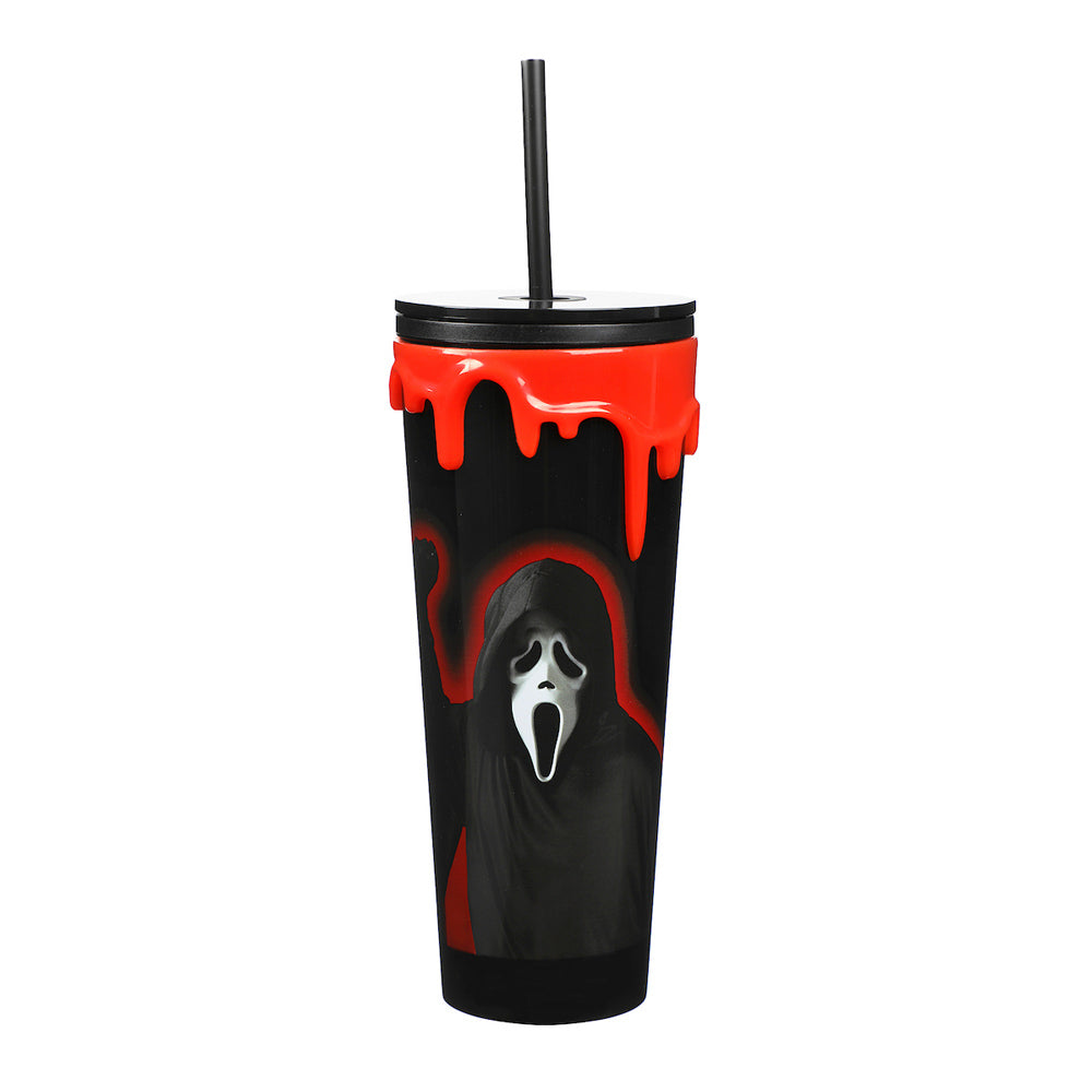 Ghost Face 3D Molded Drip 24 oz. Acrylic Tumbler – The Horror Family LLC