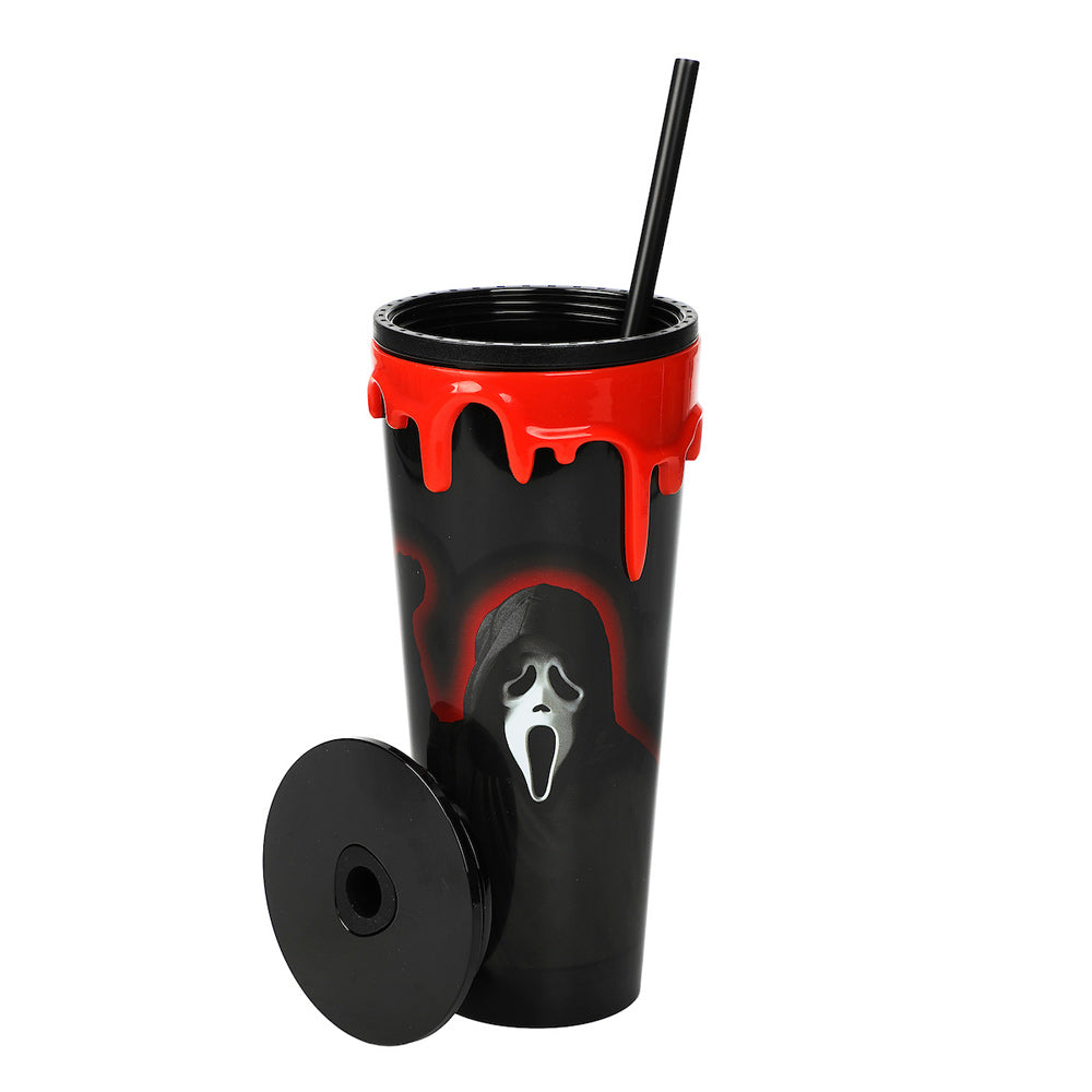 Ghost Face 3D Molded Drip 24 oz. Acrylic Tumbler – The Horror Family LLC