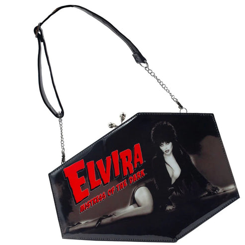 ELVIRA SKULL KISS LOCK DELUXE COFFIN HANDBAG – The Horror Family LLC